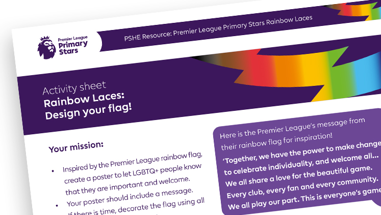 Premier League Primary Stars | Design your flag worksheet