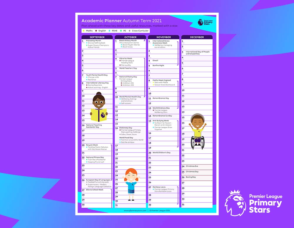 Premier League Primary Stars | Autumn Term planner - Printable version