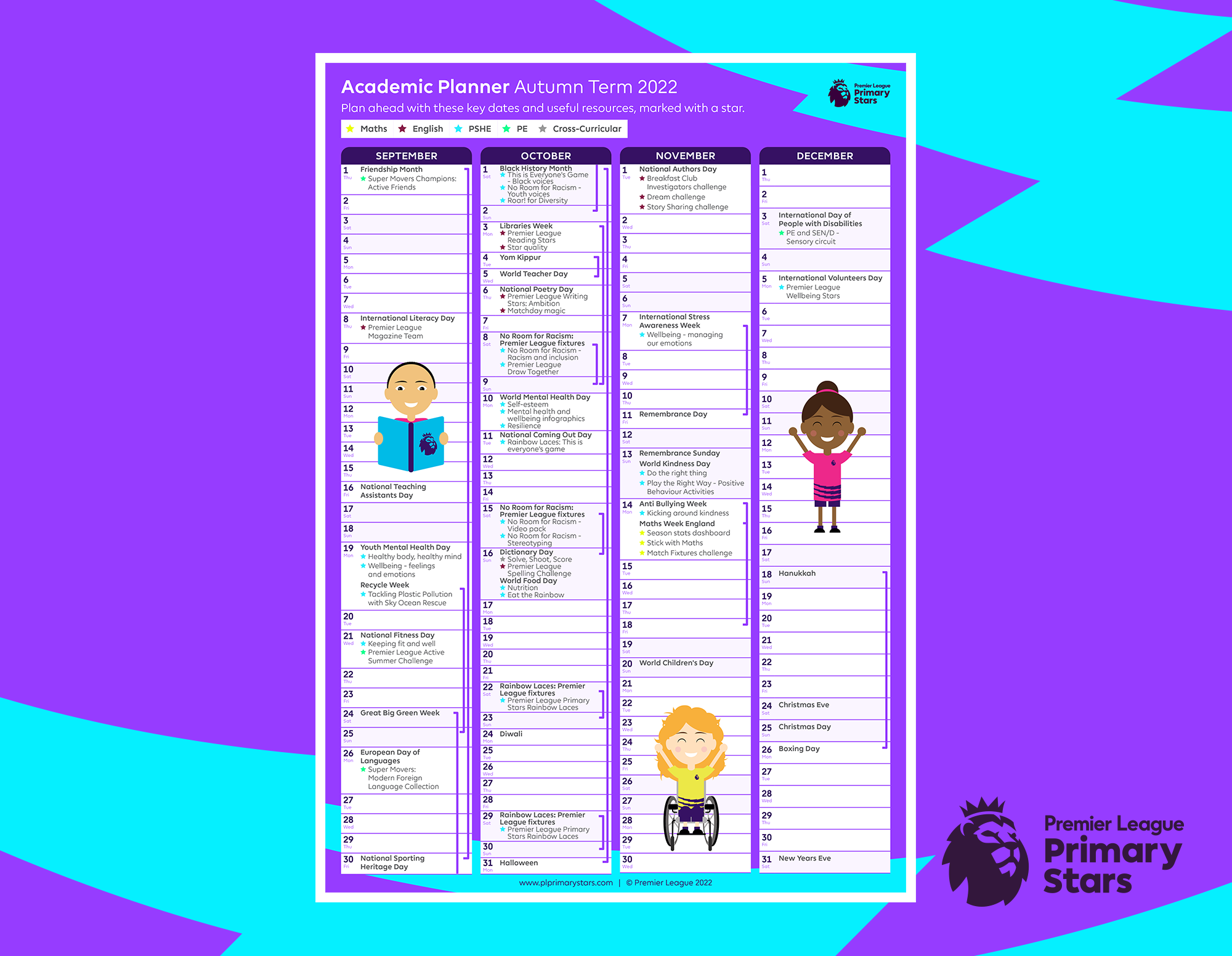 Premier League Primary Stars | Autumn term planner - Printable version